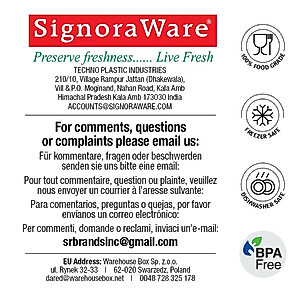 Bread Box -Dual Use Bread Holder/Airtight Plastic Food Storage Container for Dry or Fresh Foods -2 in 1 Bread Bin- Loaf Cake Keeper/Baked Goods -Keeps Bread Fresh- Red and Clear Cover - Signoraware (Red)