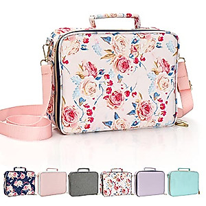 Bible Cover for Women, Bible Case Carrying Bookcase Church Bag Bible Protective Multi-Functional Bag with Handle and Zippered Pocket Adjustable Shoulder Strap, Perfect Gift for Women Girls Kids