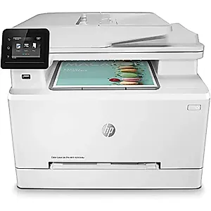 HP Laserjet Pro MFP M283cdw Wireless Color All-in-One Laser Printer, Print&Copy&Scan&Fax, up to 22 ppm, 600x600 dpi, 2.7" Color Touchscreen, Work with Alexa (7KW73A), with Lanbertent Printer Cable