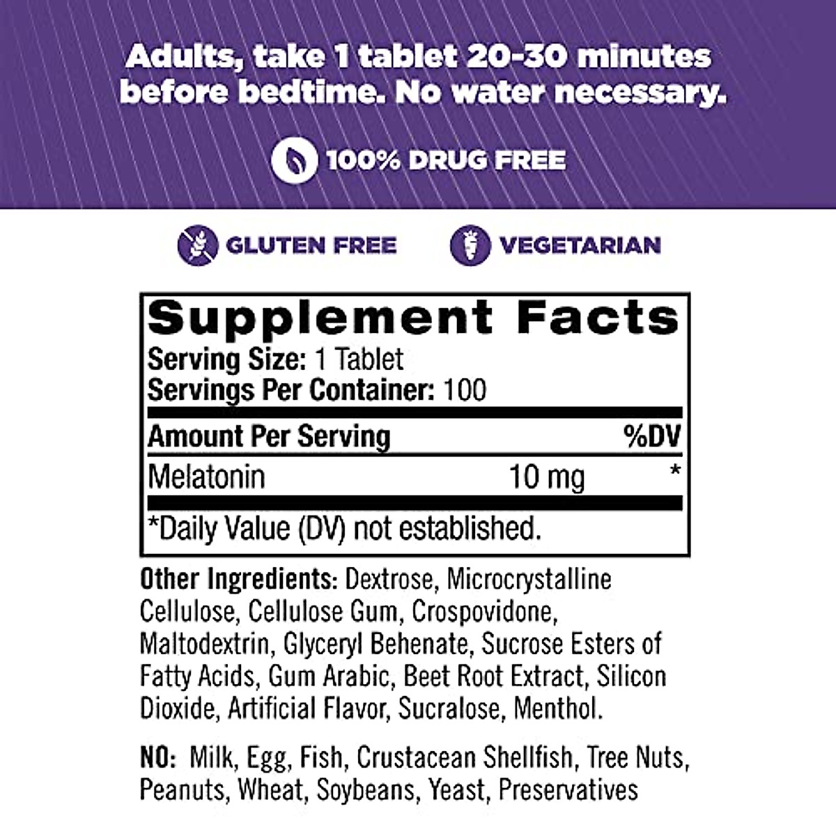 Natrol Melatonin Fast Dissolve Tablets, Helps You Fall Asleep Faster, Stay Asleep Longer, Easy to Take, Dissolve in Mouth, Strengthen Immune System, Maximum Strength, Strawberry Flavor, 10mg, 100Count