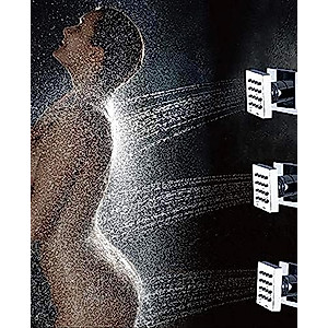 Bathroom Thermostatic Faucet Chrome LED Rain Shower Bath Faucet Bathtub Shower Mixer Tap Bathroom Shower Faucets