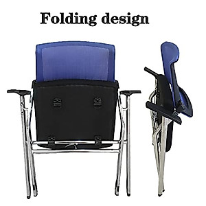 Mesh Office Chair With Lumbar Support,Student Chair With Desk Attached,Foldable Computer Desk Chair With Tablet Arm Writing Board And Cup Holder Metal Frame Backrest Table Chair ( Color : Orange )