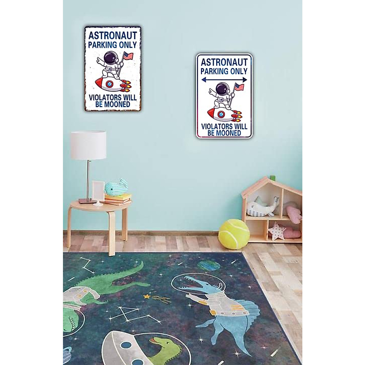 Astronaut Parking Only Sign Outer Space Themed Bedroom Decor Space Nursery Decor For Boys (931)