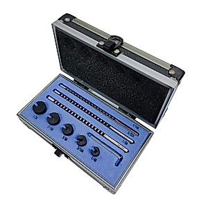 DBM IMPORTS Set of 9 Pcs High Speed Steel Keyway Broach Set Standard Cutting Bushings Shim Harden