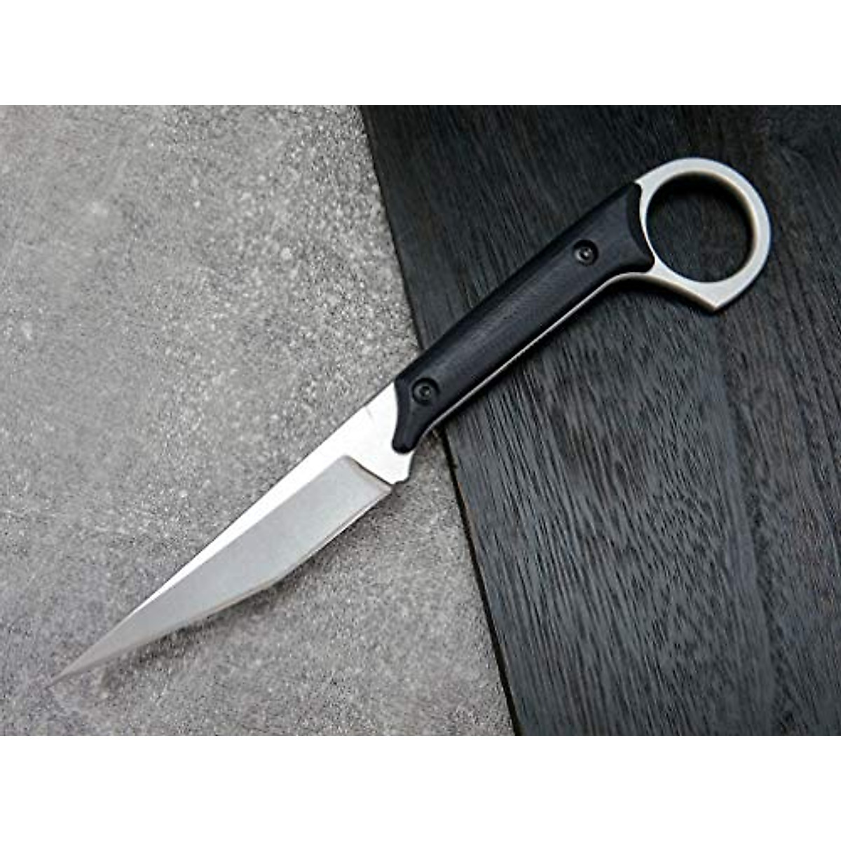 Ccanku C1140 Fixed Blade Knife,D2 Blade G10 Handle Claw Knife EDC Tool Knife,Utility Knife for Outdoor, Survival, Hiking, Camping(Silver)