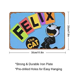 Felix the Cat (TV Series) Poster Bar Club Man Cave Living Room Kitchen Garage Bathroom Home Art Wall Decoration Plaque, 8Inch X 12Inch