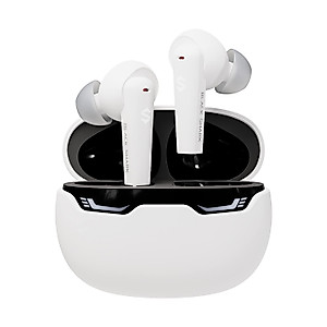 Black Shark Bluetooth Earbuds Wireless Earbuds with Emoji LED Light, Gaming Earbuds with 45ms Ultra Low Latency, Bluetooth 5.1, Music and Gaming Dual Modes, 24H Playtime, IPX5 Waterproof- White
