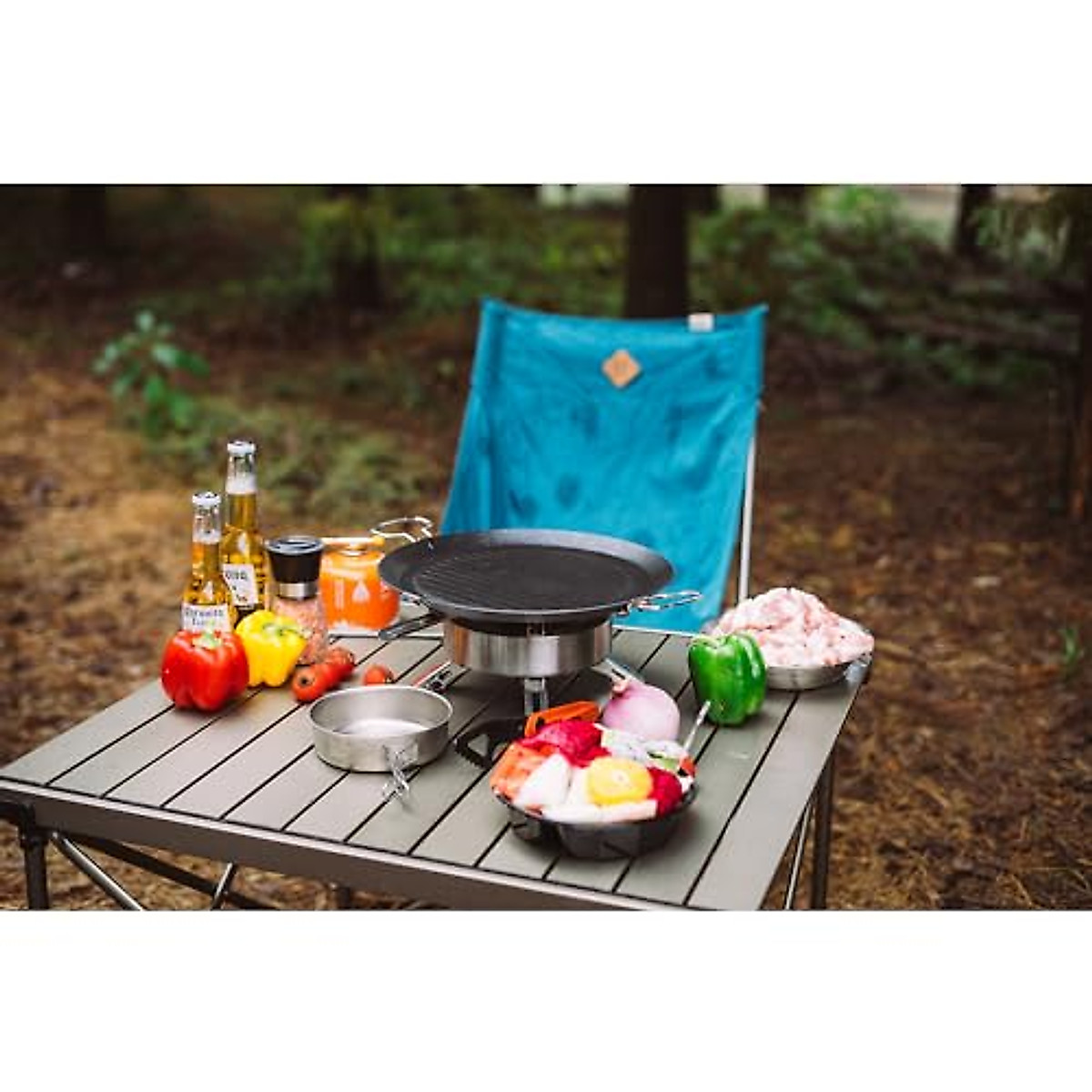 Fire-Maple Camping Griddle Plate | Nonstick Outdoor Portable Grill Pan for Stovetop | BBQ Gas Griddle Pan for Camping Stove Ridged Surfaces 31 X 31cm
