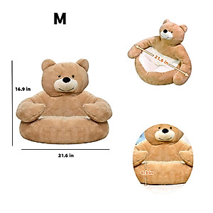 Cute Cuddler Bear Dog Beds, Super Soft Plush Pet Beds, Warming Comfy Calming Dog Bed, Warm Lovely Bear Hug Plush Nest Washable Cat Bed for Small Medium Dogs (Medium, Grey)