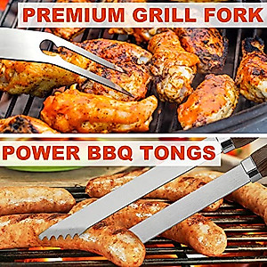 N NOBLE FAMILY 21PCS Professional Stainless Steel Grill Accessories Set for Men Dad Women - Perfect Grill Gift on Father's Day, Christmas, Birthday - Complete BBQ Kit for Outdoor Camping Barbecue