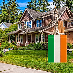 EDDERT Happy St Patrick's Day Garden Flag 12 x 18 Inch Burlap Yard Flag Double Sided Shamrocks Spring Holiday Decoration Small Flag