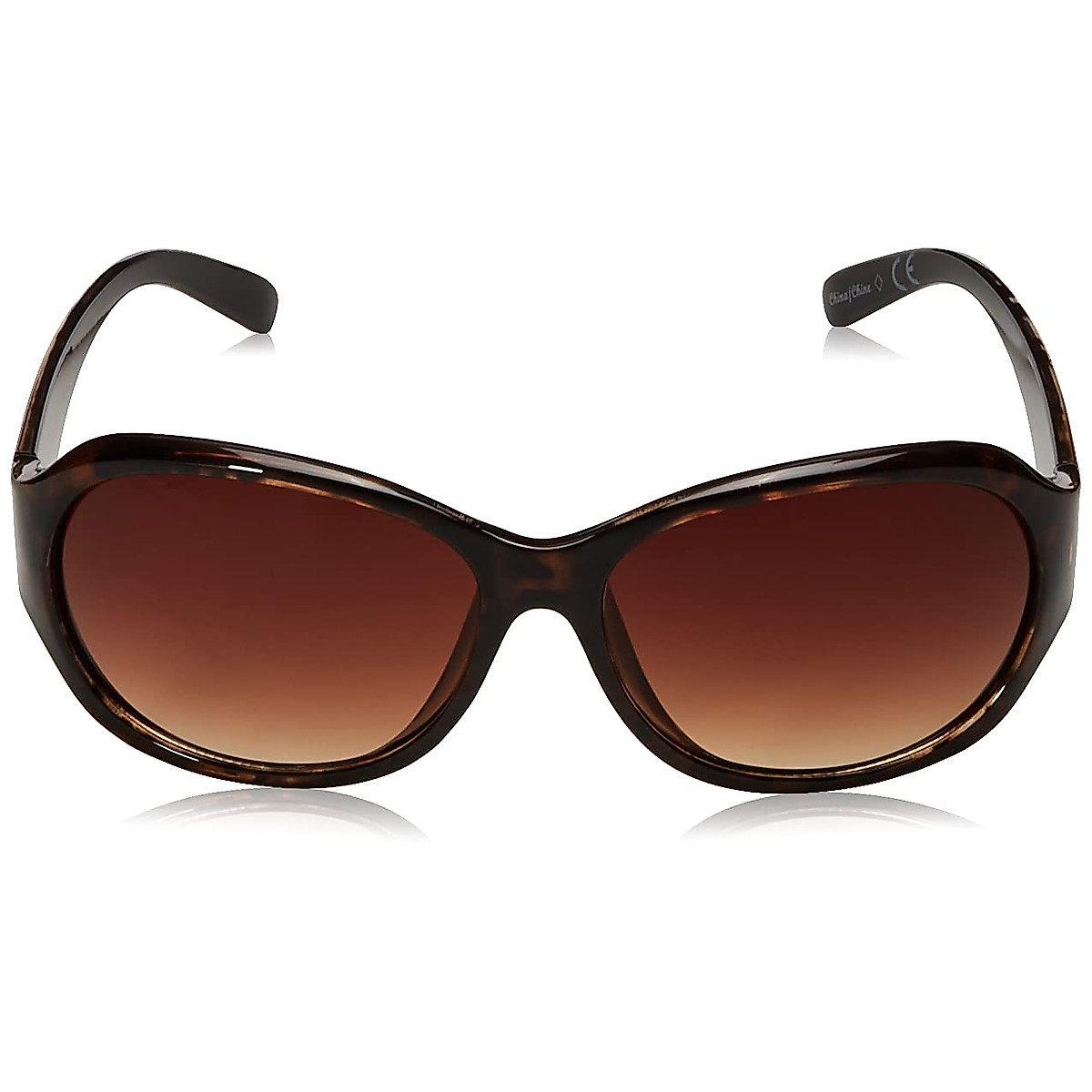 Nine West Women's Lucky Sunglasses Oval, Tortoise, 55 mm