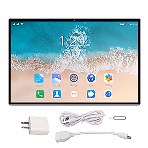 Qinlorgo Gaming Tablet, Gray Tablet HD IPS Screen 2.4G 5G Dual Band 6GB 256GB Support Call Night Reading Mode 100-240V for Study for Android 11 (Grey)