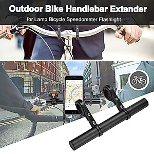 Yizhet Bike Handlebar Extender, Lightweight Durable Aluminum Alloy Double Bicycle Handlebar Extension Bracket for Holding Motorcycle E-Bike Lamp Speedometer GPS Phone Mount Holder (Aluminum Alloy)