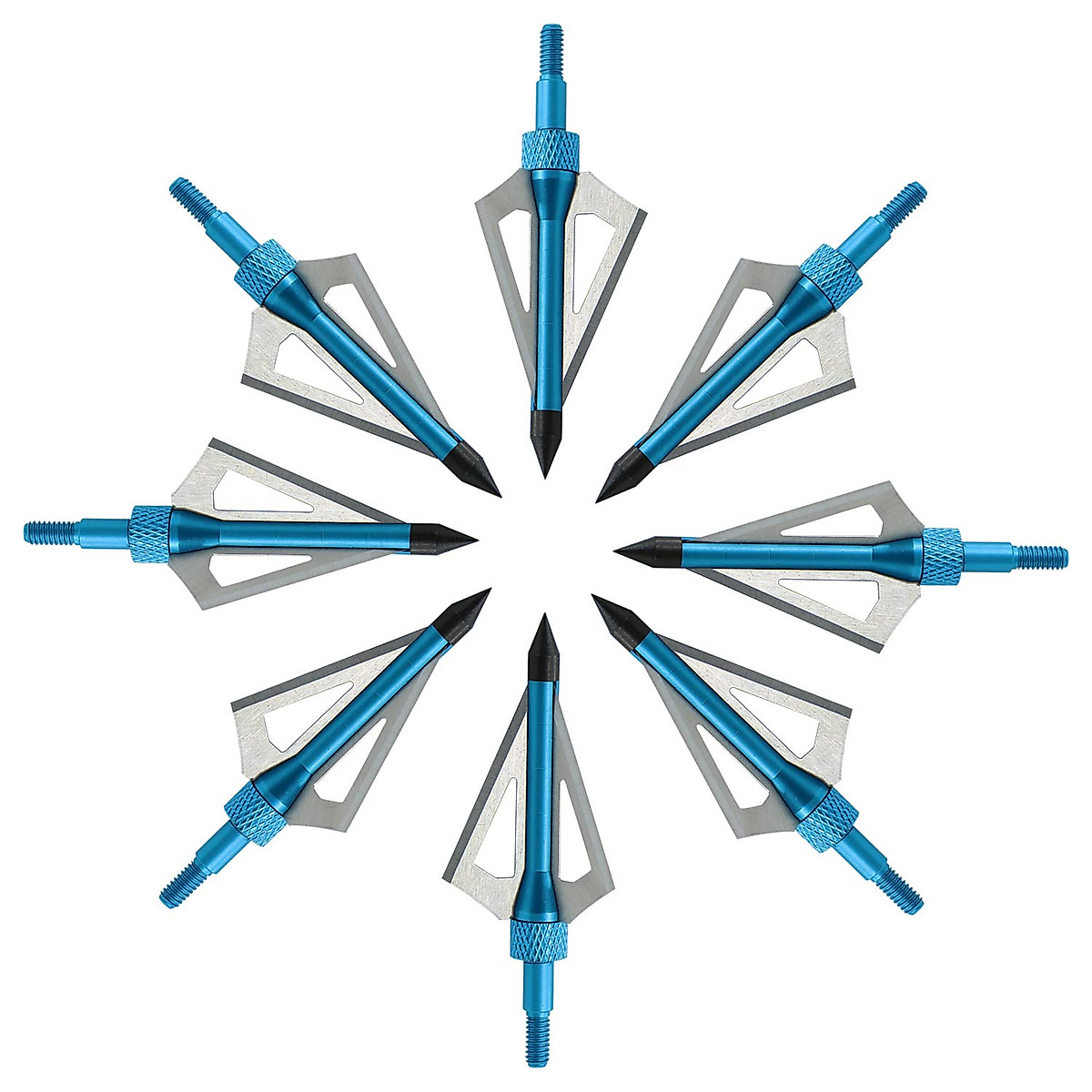 KLY-Archery Hunting Arrows Hunting Broadheads 3 Blade Arrow Archery Compound Bow Beast Aftershock(12pcs)