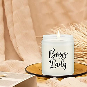 Volufia Boss Lady Gifts for Women - Boss Day Gifts, Boss Leaving Gifts for Boss - Boss Candle Birthday Gift for Boss Female, Manager, Her - Funny Lavender Scented Candle