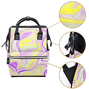 Swirl Liquid Flowing Waves Diaper Bag Backpack Baby Nappy Changing Bags Multi Function Large Capacity Travel Bag