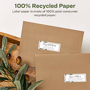 Avery EcoFriendly Recycled Address Labels, 1" x 2-5/8", White, Permanent Label Adhesive, 750 Printable Labels (48160)