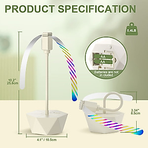 Portable Battery Powered Food Fans for Tables Up to 15 Hours Working Time, Indoor Outdoor Food Fan with Flexible Goose-Neck Blades for Home Restaurant Party Picnic Patio BBQ (4 Packs Beige)