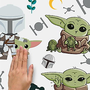 RoomMates RMK4805SCS The Child Illustrated Peel and Stick Wall Decals, Green, Brown, Blue