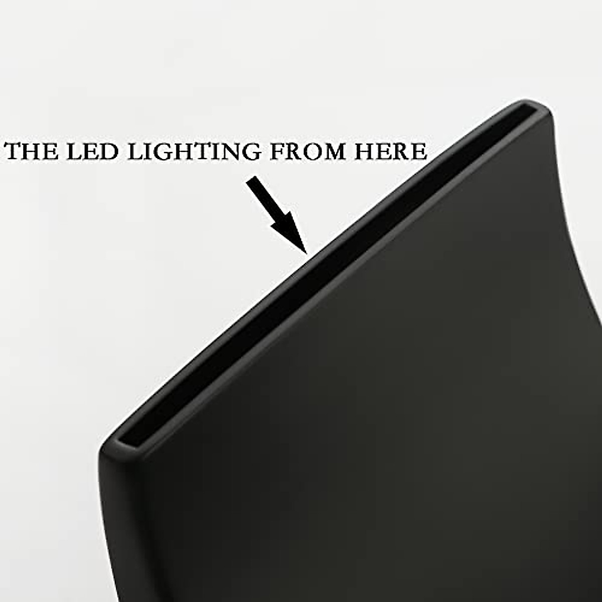 Bathroom Faucet 3 Hole Waterfall Widespread 2 Handle Vanity Sink Faucet with LED Color Changing, SKOWLL Matte Black