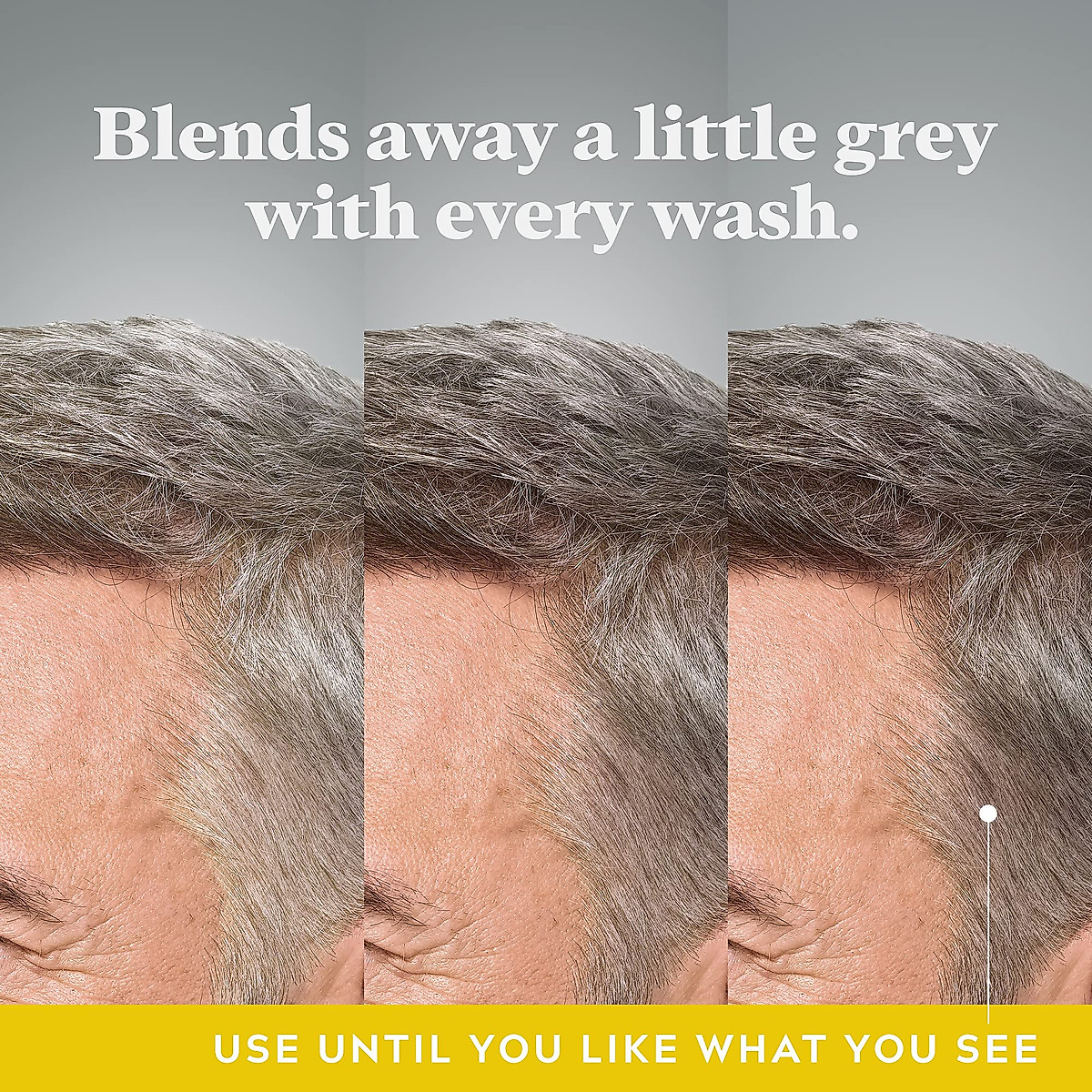 Just for Men Control GX Grey Reducing Shampoo for Lighter Shades of Hair, Blonde to Medium Brown, Gradual Hair Color, 4 Fl Oz - Pack of 1 (Packaging May Vary)