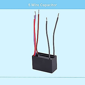 Podoy Ceiling Fan Capacitor CBB61 5 Wire for Compatible with New Tech 4.5uf+5uf+6uf 250VAC (Pack of 2)
