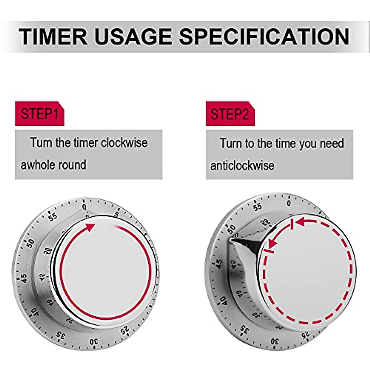 Kitchen Timer Cute Monkey Magnetic Countdown Clock for Cooking Teaching Fitness