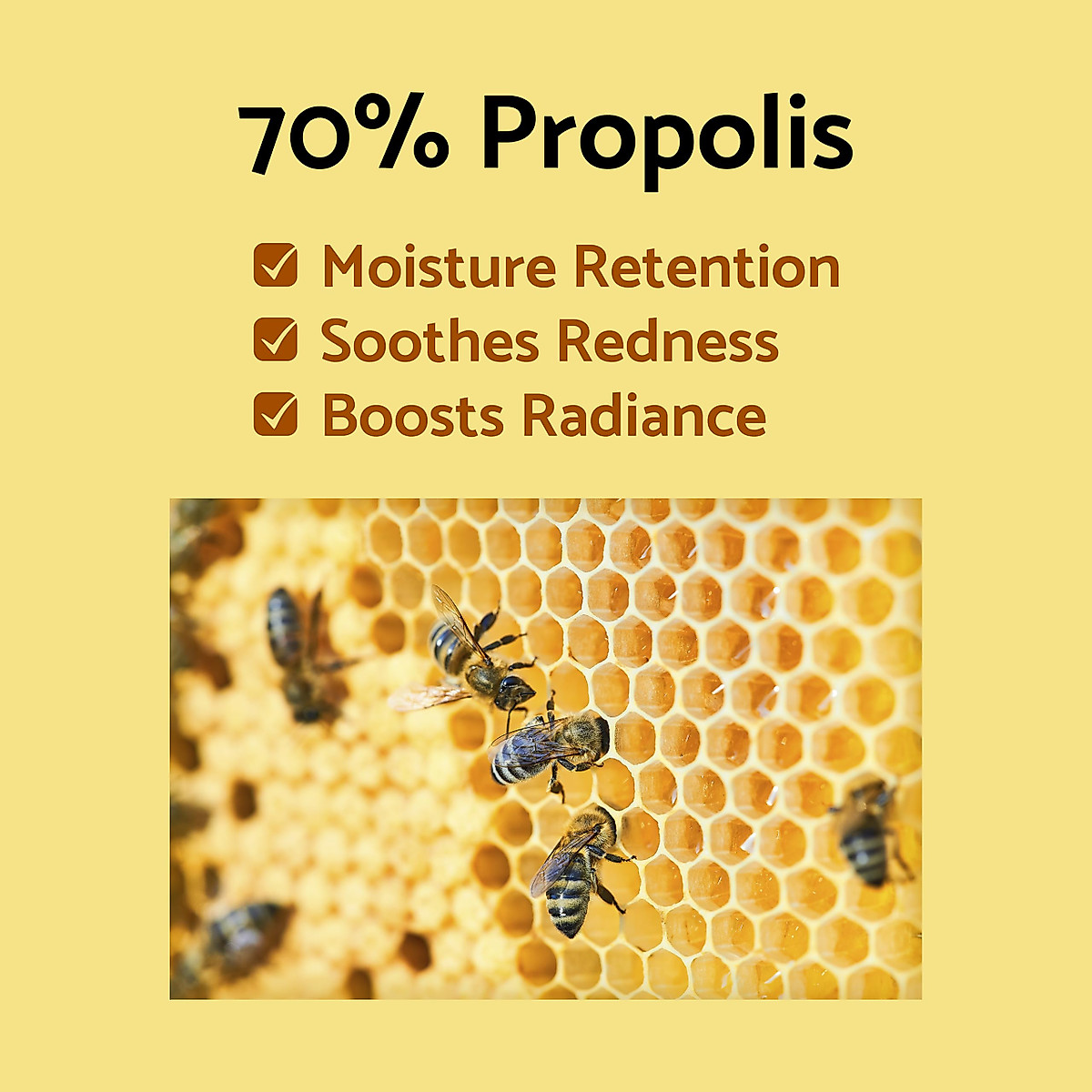 IUNIK Propolis 70% Vitamins 17% Synergy Serum - Centella Asiatica Calming Soothing Deep Nourishing for Dry Dull Spot Hyperpigmentation Sensitive Acne-prone Skin No Pore Clogging Korean Skincare