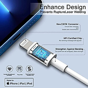 [Apple MFi Certified] Short iPhone Charger 8Inch 5 Pack, Lightning to USB Cable Fast iPhone Charging Cables High Speed Data Sync Transfer Cord for iPhone 14/13/12/11 Pro Max/XR/Xs/X/8/7/6/iPad/Airpods