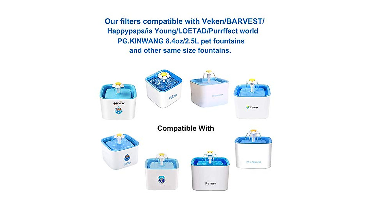 Pet Fountain Filters for Healthy Hydration - 84oz