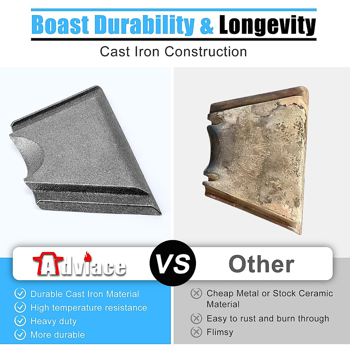 Adviace 3-00-08534 Flame Guide for Harman P61, P38, P61A, PF100, PP38+, P38+, Invincible RS & Insert, PF120, PB105, Pellet Pro 2, Accentra FS Pellet Stoves, Pellet Stove Parts for Harman P61 P61A P38