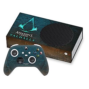 Head Case Designs Officially Licensed Assassin's Creed Logo Valhalla Key Art Vinyl Sticker Gaming Skin Decal Cover Compatible with Xbox Series S Console and Controller Bundle