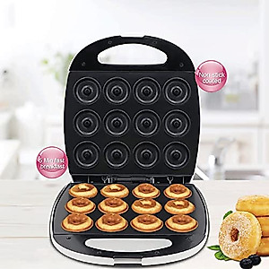 LKJHSDFG Commerial Donut Maker Machine, 1300W Nonstick Electric Doughnut Baker Machine for Home Bakery Dessert Shop Mall Dessert Shop