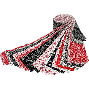 Classic Collection Black & Red Jelly Roll - Made in The USA (40 cuts)