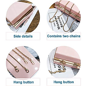 L-COOL Cute Acrylic Shoulder Bag Crossbody Bag Evening Clutch Handbag With Gold Snake Chain(2 Chains) For Women (Black)