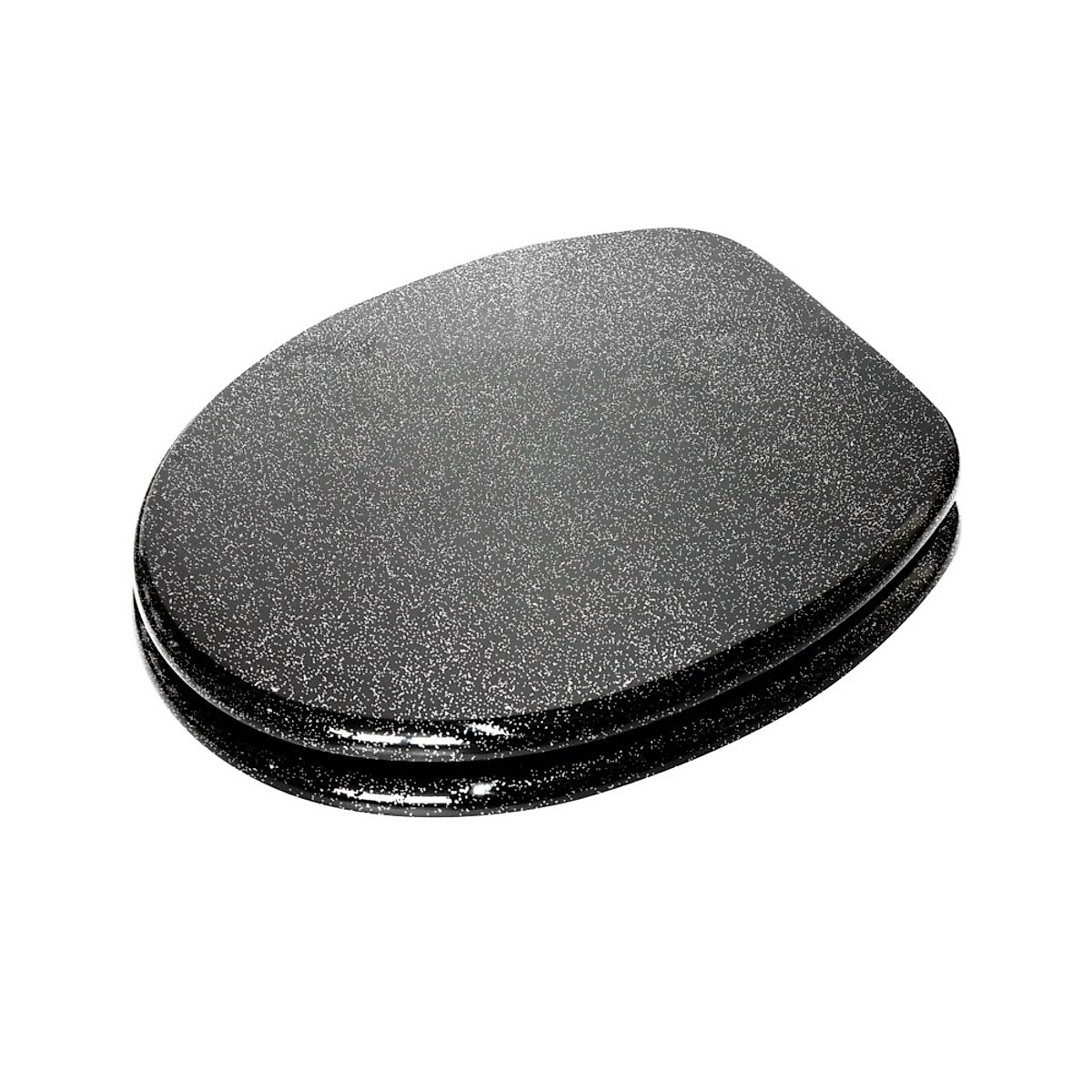 Sanilo ROUND, Silent Slow Close, Molded Wood, Adjustable Toilet Seat, Shower Cat