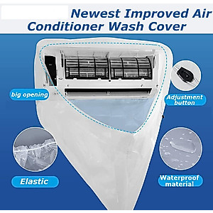 AC Waterproof Cleaning Cover Dust Washing Clean Protector Bib Bag wall mounted Air Conditioner Wash Hood with Water Pipe Split Air Conditioning System Cleaning Tools
