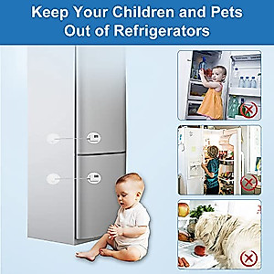 Refrigerator Lock Combination AOSITE 2 Pack Fridge Locks for Adults Mini Fridge Locks for Kids Refrigerator Adhesive Lock Freezer Door Lock Child Safe Keyless Digital Refrigerator Lock Childproof