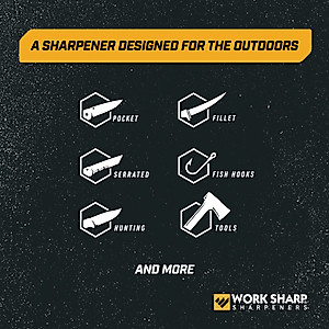 Work Sharp Guided Field Sharpener, Compact Travel Hunting Knife Sharpener Tool