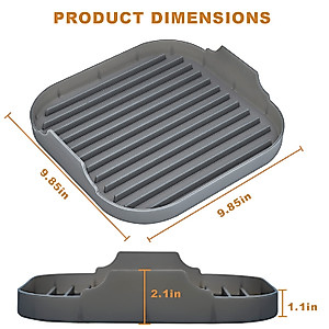 JILLMO Bacon Cooker for Microwave Oven, Microwave Bacon Cooker Bacon Maker, Food-Grade Silicone Microwave Bacon Tray, Grey