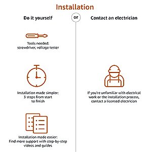 Amazon Basics 3-Way Smart Dimmer Switch, Neutral Wire Required, 2.4 Ghz WiFi, Works with Alexa