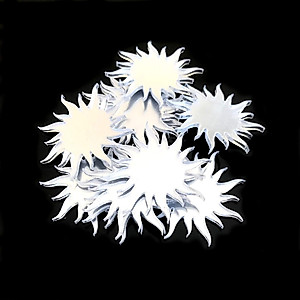 Super Cool Creations Sun Shaped Crafting Mirrors, Set of 10, Many Colours, Shatterproof Acrylic, Mocha Brown, Pack of 10 x 4cm