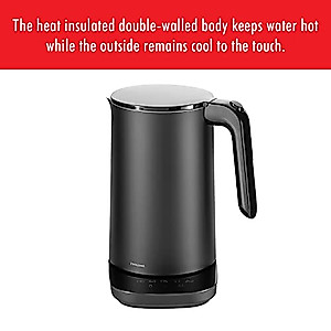 ZWILLING Enfinigy Cool Touch 1.5-Liter Electric Kettle Pro, Cordless Tea Kettle & Hot Water