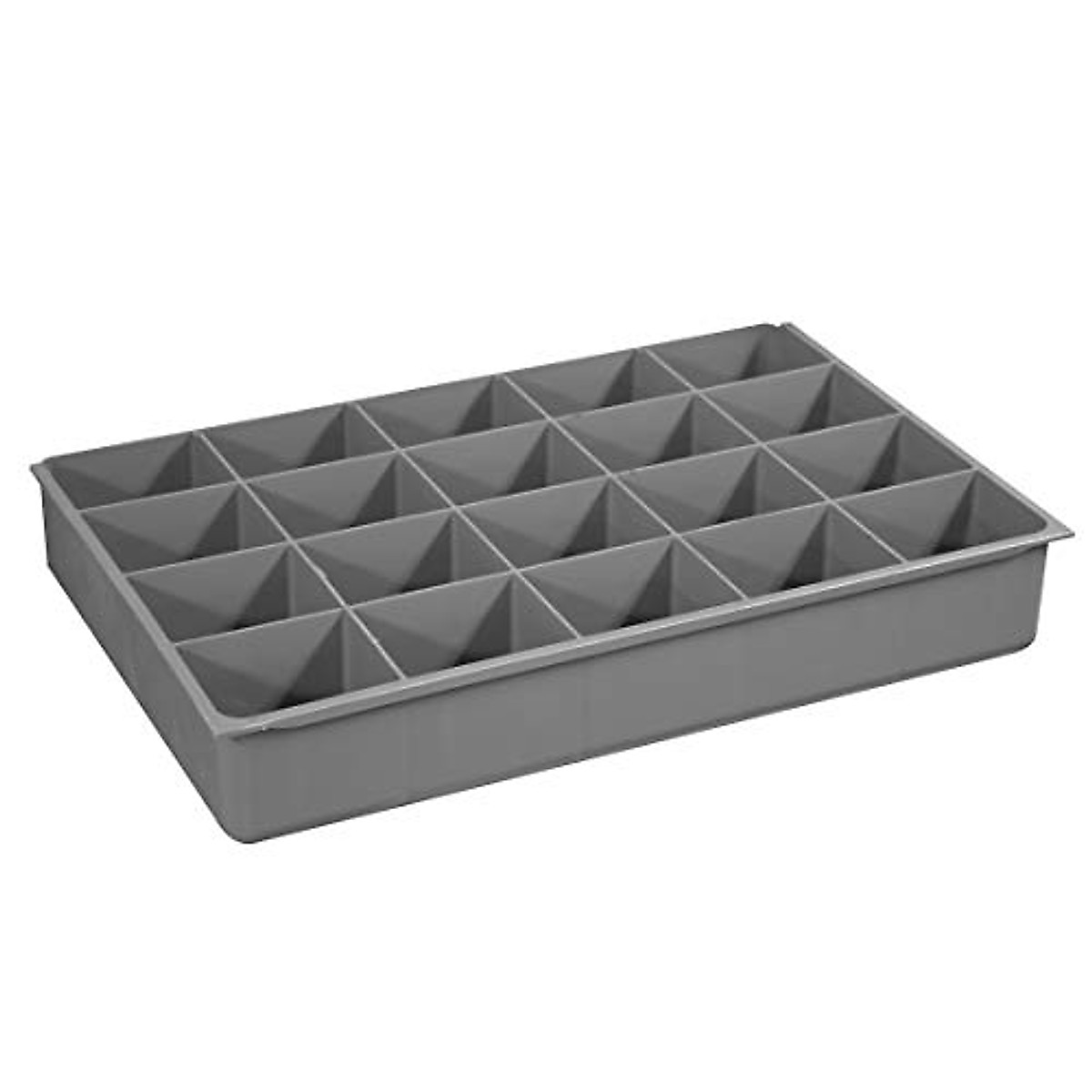 Durham 124-95-20-IND Large, Polypropylene, 20 Compartment Insert, Gray