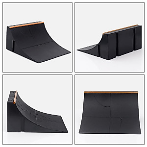 CS COSDDI Skate Park Starter Kit Finger Skateboard Ramp - Ultimate Parks Training with Stair Rail and Half Pipe(Style B)