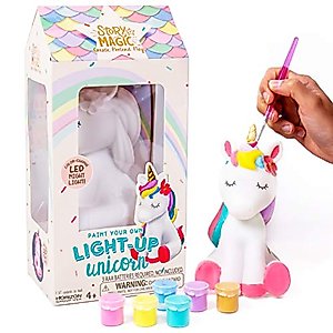 Story Magic Paint Your Own Light-Up Unicorn by Horizon Group USA, Paintable, Batteries Required, Color-Change, LED Night Light