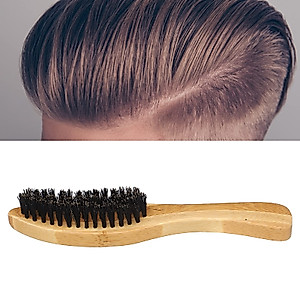 Beard and Moustache Brush,Beard Grooming Brushfor Men,Facial Hair Comb with Handle Straightens and Promotes