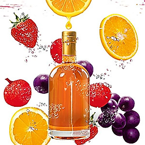 Danmu 12 Pack Glass Bottles, 12.6oz Hot Sauce Bottles,Glass Bottles with Lids,Wine Bottles,Sauce Bottles,Shrink Capsules Included,375ml Glass Bottles for Decorations, Party Favors