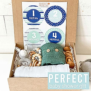 20 Monthly Baby Milestone Stickers Boy - Blue Baby Monthly Milestone Stickers for Baby Boy, Milestone Baby Monthly Stickers, Baby Month Stickers for Baby Photo Props Boy, Monthly Baby Stickers Boy